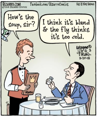 Just a re-phrasing of “Waiter, there’s a fly in my soup”? | Comics I ...