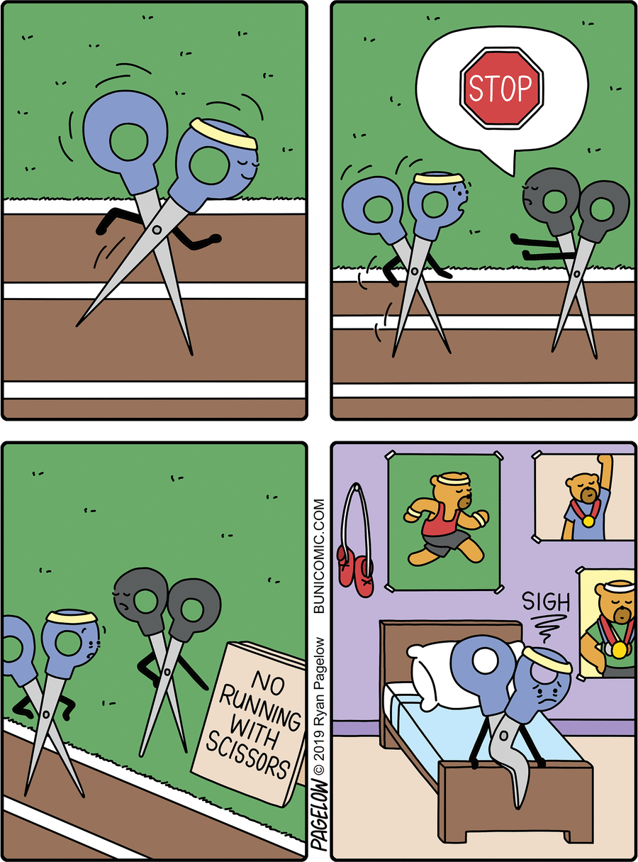 But… nobody’s running with scissors… | Comics I Don't Understand
